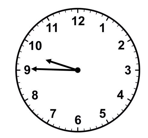 Draw the time based on time I've given. IT IS 9...