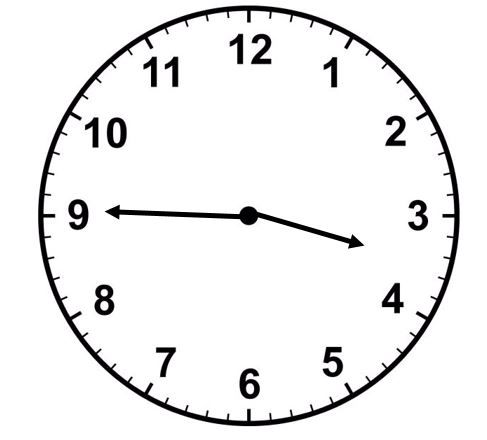 Choose the correct picture of the clock based onth...