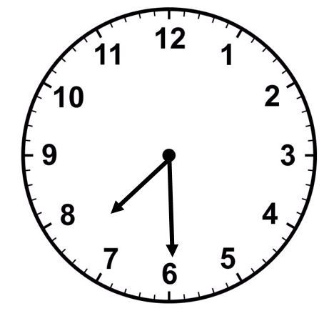 Draw the time based on time I've given. IT IS 7...