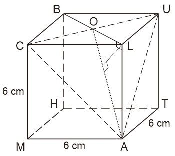 Diketahui kubus MATH.CLUB dengan panjang rusuk 6 c...