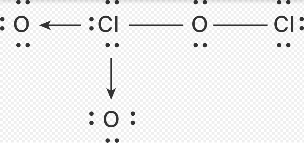 Senyawa Cl 2 O 3 memiliki ikatan kovalen koord...