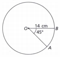 Perhatikan gambar berikut. Panjang busur AB ...