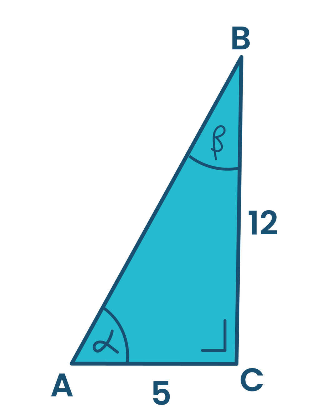 Segitiga ABC siku-siku di C tentukan: e. cos β