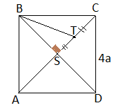 Diagonal persegi ABCD yang sisi-sisinya 4 a berpot...