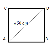 Persegi ABCD Jika Panjang diagonal = 50 cm . Lua...