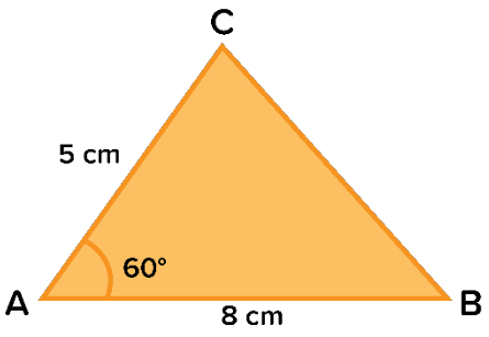 Diketahui segitiga ABC dengan panjang AB = 8 cm