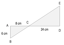 Perhatikan gambar berikut! Panjang garis DE ...